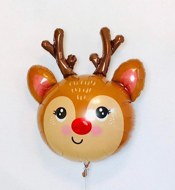 Reindeer Balloon, Rudolph Balloon, Christmas Balloons, Red Nosed ...