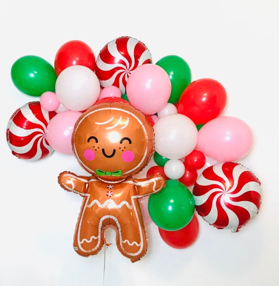 Gingerbread Balloon, Christmas Balloon Garland, Holiday Balloon Garland ...