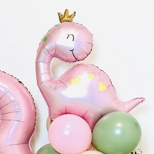 Pink Dinosaur, Dinosaur Baby Shower, Girl Dinosaur Balloon, Girl ...