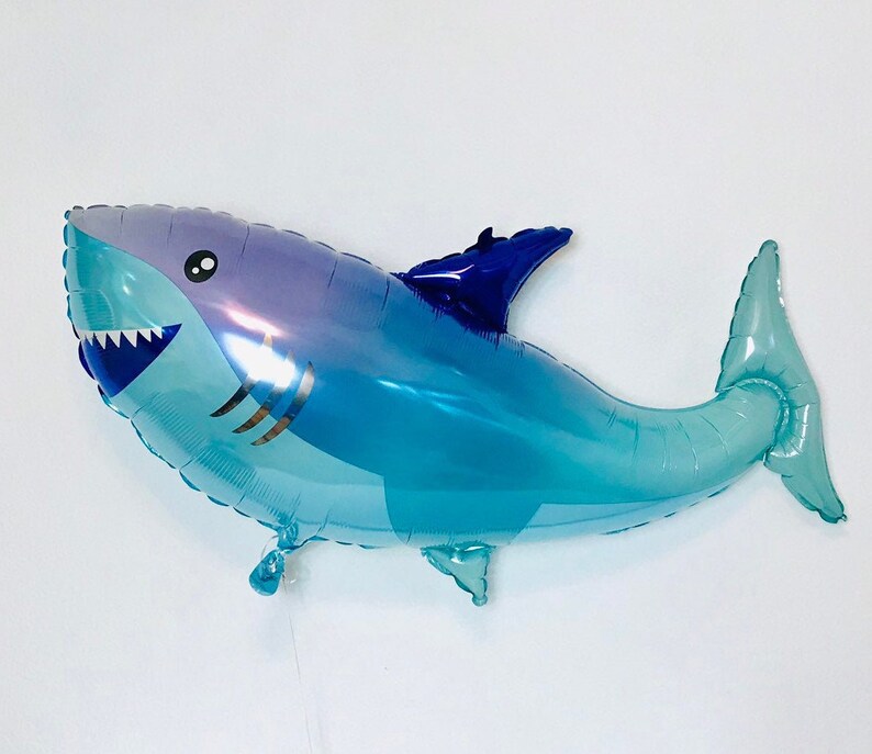 Shark Balloon Shark Party Under the Sea Fintastic Jawsome - Etsy
