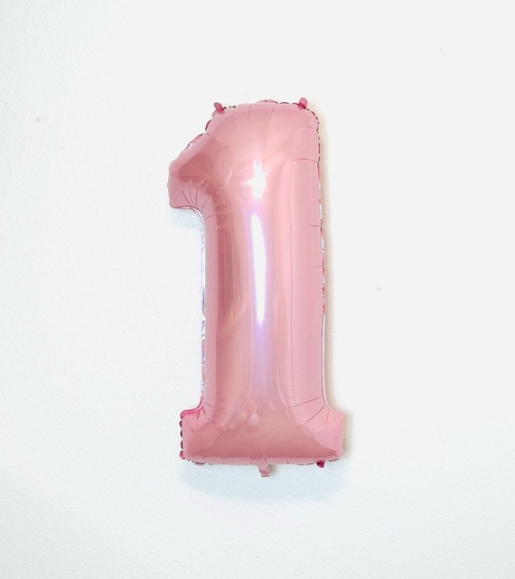Pink Number Balloon, Pink 1 Balloon, Pink Jumbo Number Balloons, Pink ...