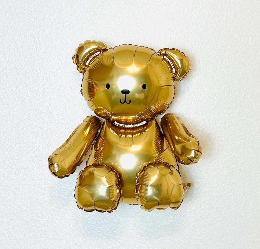 Teddy Bear Balloon, Sitting Teddy Bear, Beige Teddy Bear Balloon Bear ...