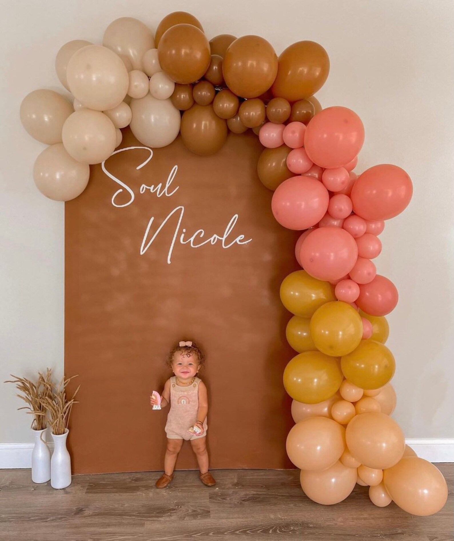 Two Groovy Balloons Boho Balloon Garland Retro Party Five is - Etsy