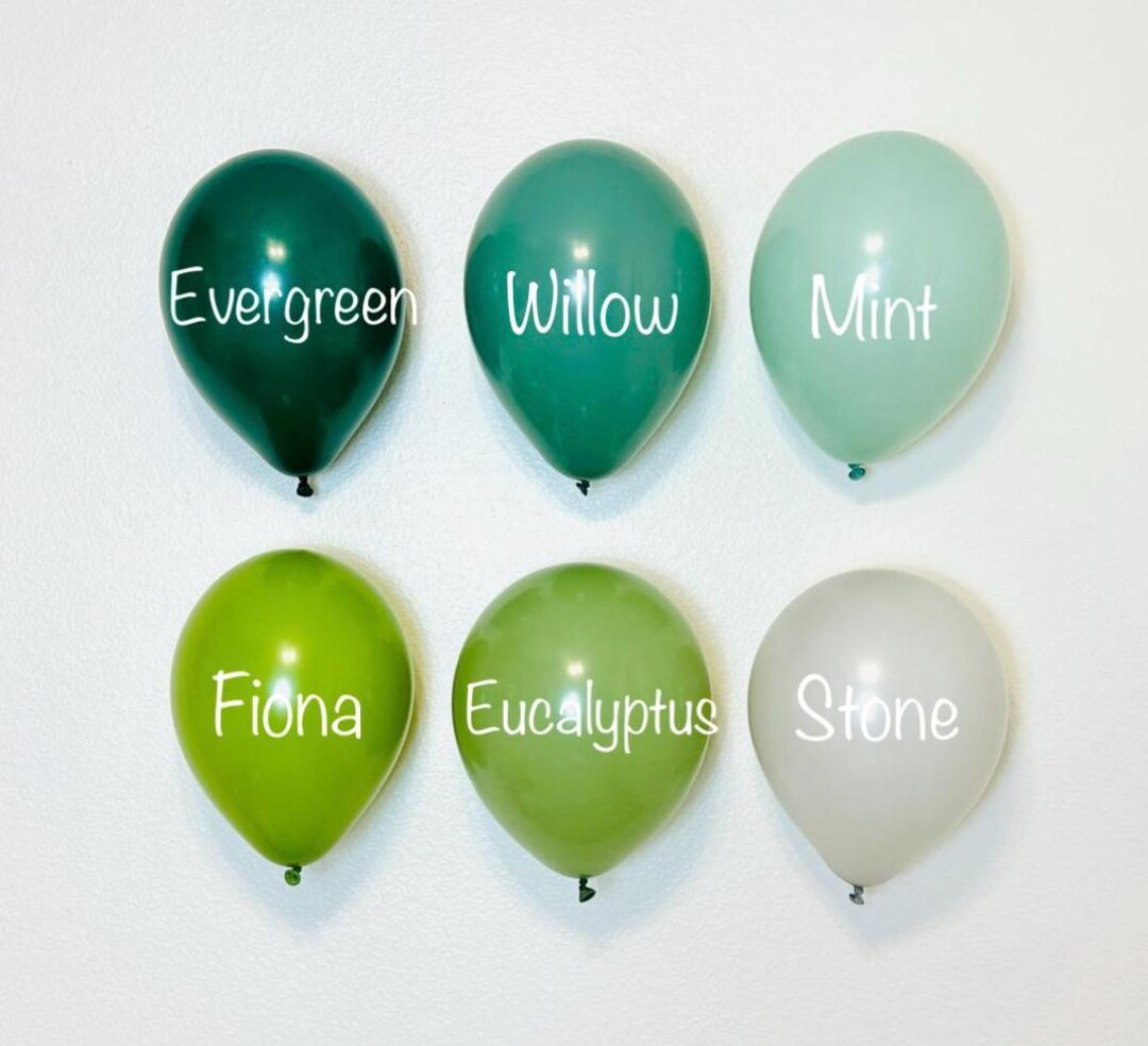 GREEN Latex Balloon Evergreen Balloon Eucalyptus Balloon Green Mint ...