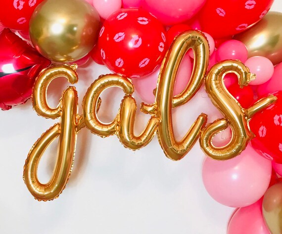 Gals Balloon Letters, Gals Banner, Galentine Balloons, Galentines Day ...