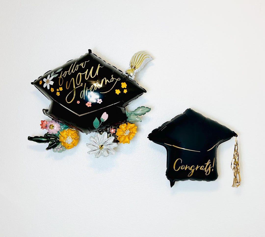 Congrats Grad Hat Balloon Grad Hat With Tassel Grad Cap Balloon ...