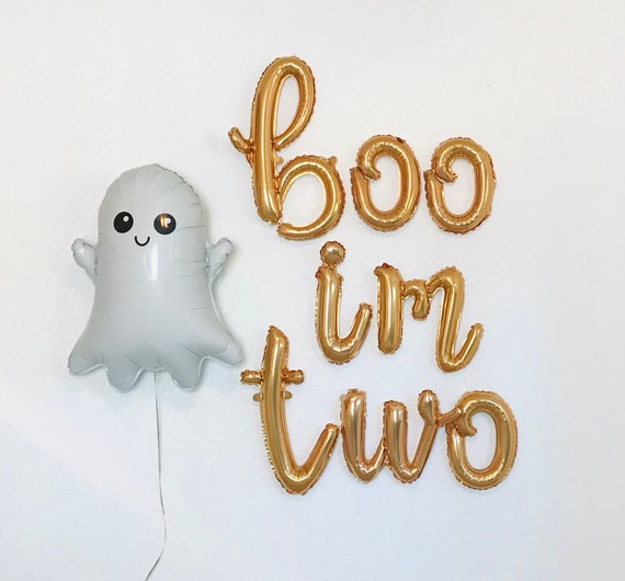 Boo I'm Two Balloons, Boo I'm two, Two Spooky Birthday Two Spooky Theme ...