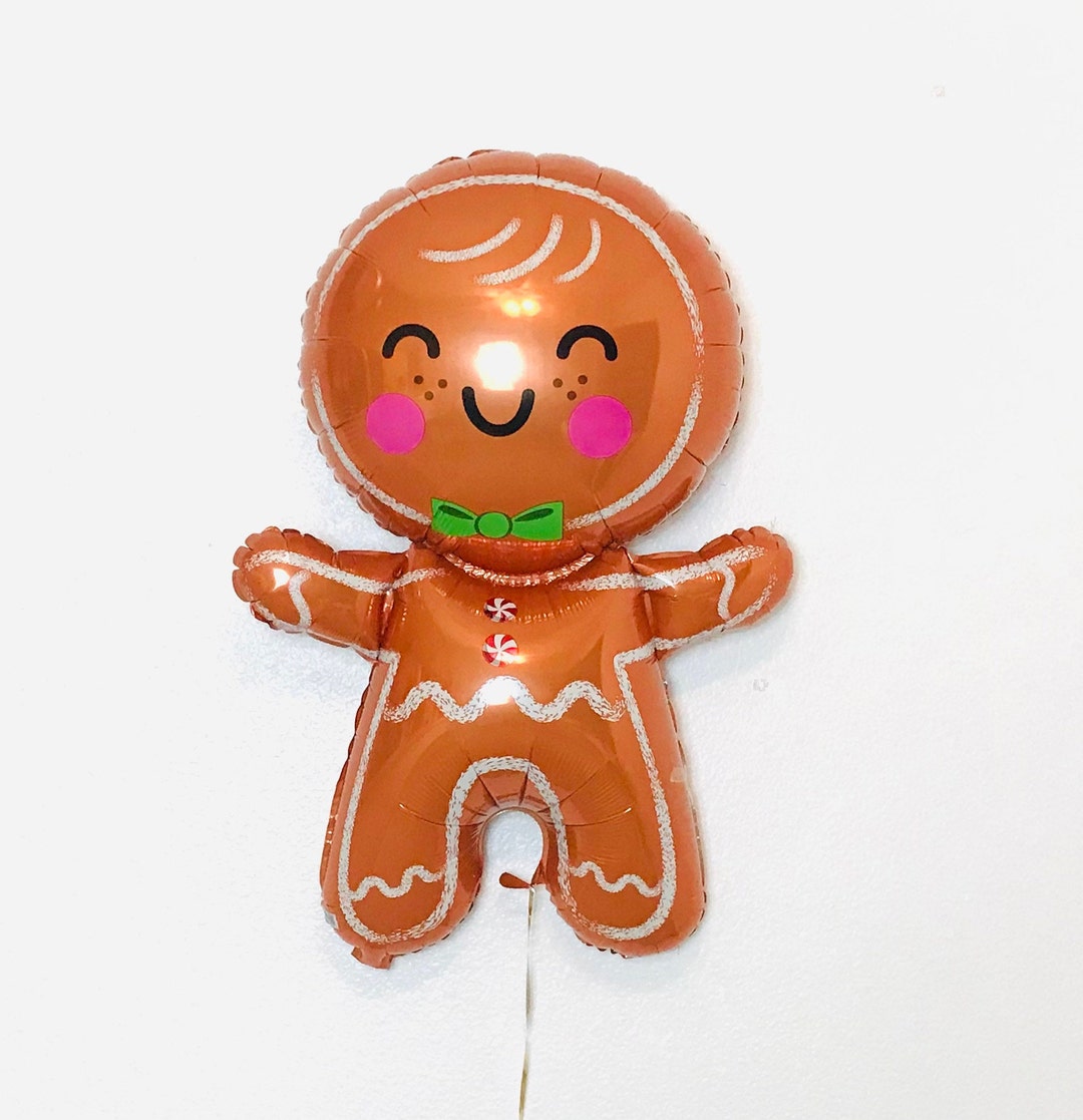 Gingerbread Balloon, Gingerbread Man, Holiday Balloons, Gingerbread ...