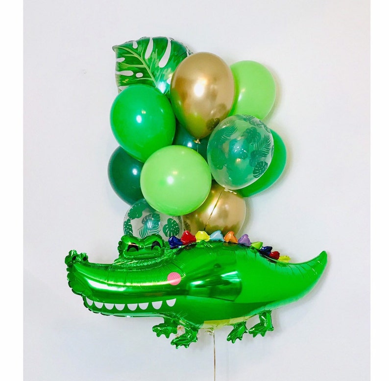Alligator Balloons Jungle Party Jungle Balloons Alligator - Etsy
