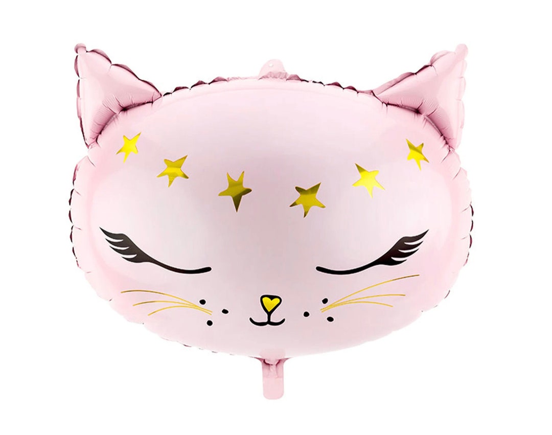 Cat Face Balloon Kitty Party Kitty Birthday Pink Kitty Party Black Cat ...