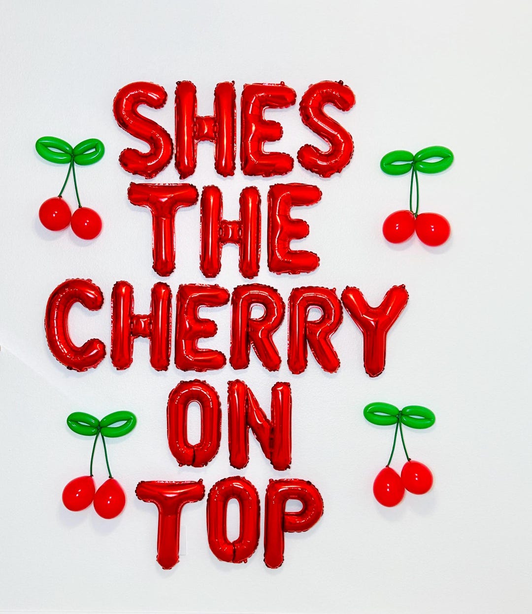 Cherry on Top Cherry Birthday Cherry Balloons Cherry Baby Shower Shes ...