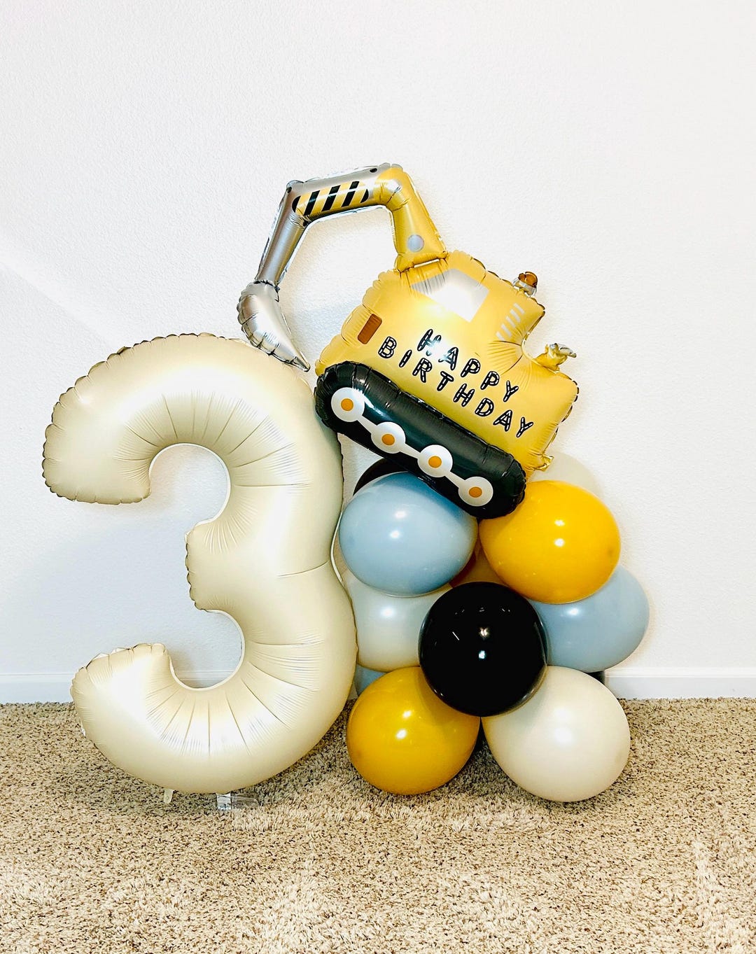 Construction Balloon Digger Birthday Construction Party Construction ...