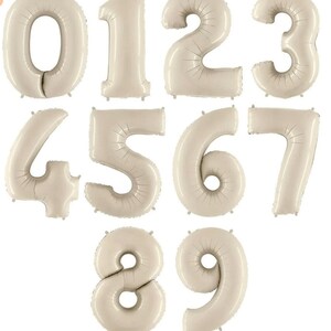 White Sand Number Balloon, Cream Number 2 Balloon, Two Groovy Birthday ...