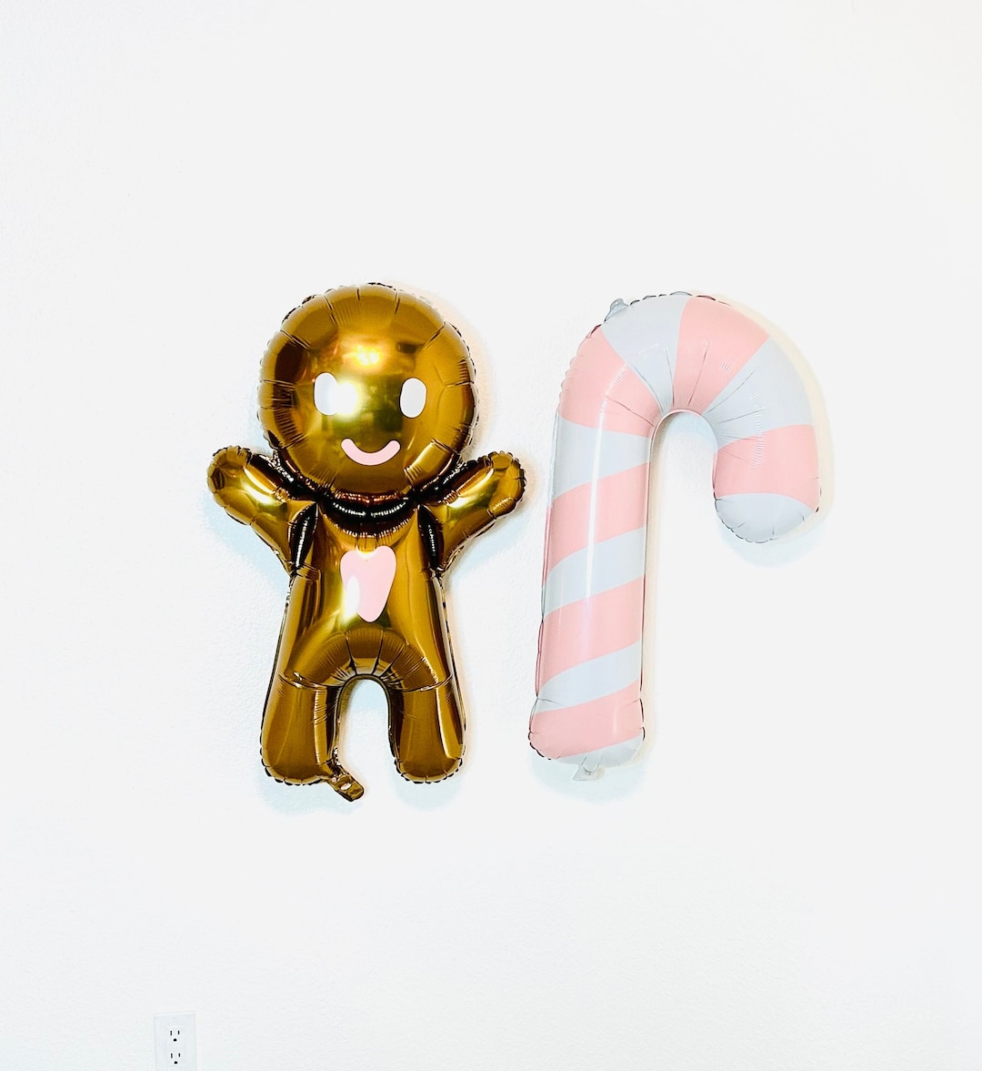 Gingerbread Balloon Gingerbread Man Holiday Balloons Pink Gingerbread ...