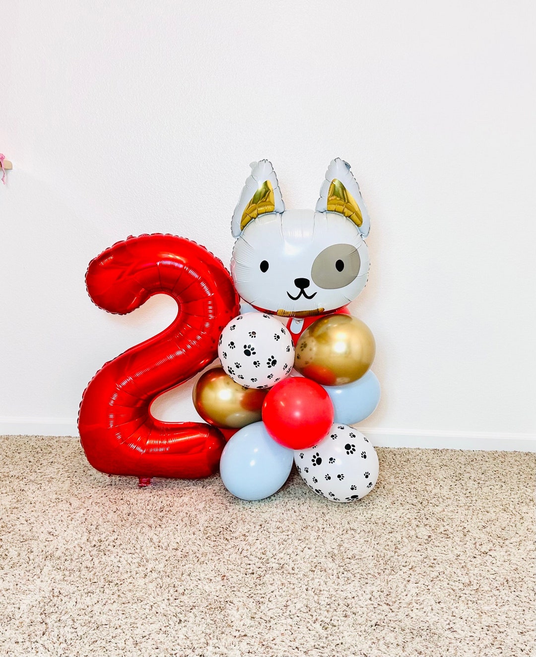 Puppy Balloon Tower, Puppy Balloon Garland, Puppy Party, Lets Pawty ...