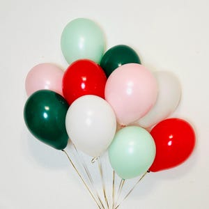 Holiday Balloons, Christmas Balloons, Merry and Bright Balloons, Red ...