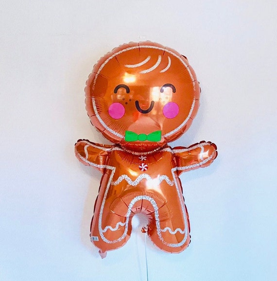 Gingerbread Balloon Gingerbread Man Holiday Balloons | Etsy