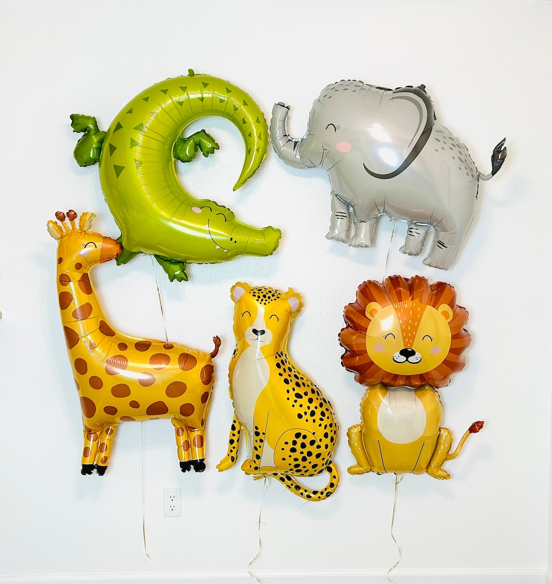 Safari Animal Balloons, Cheetah Balloon, Giraffe Balloon, Safari Party ...