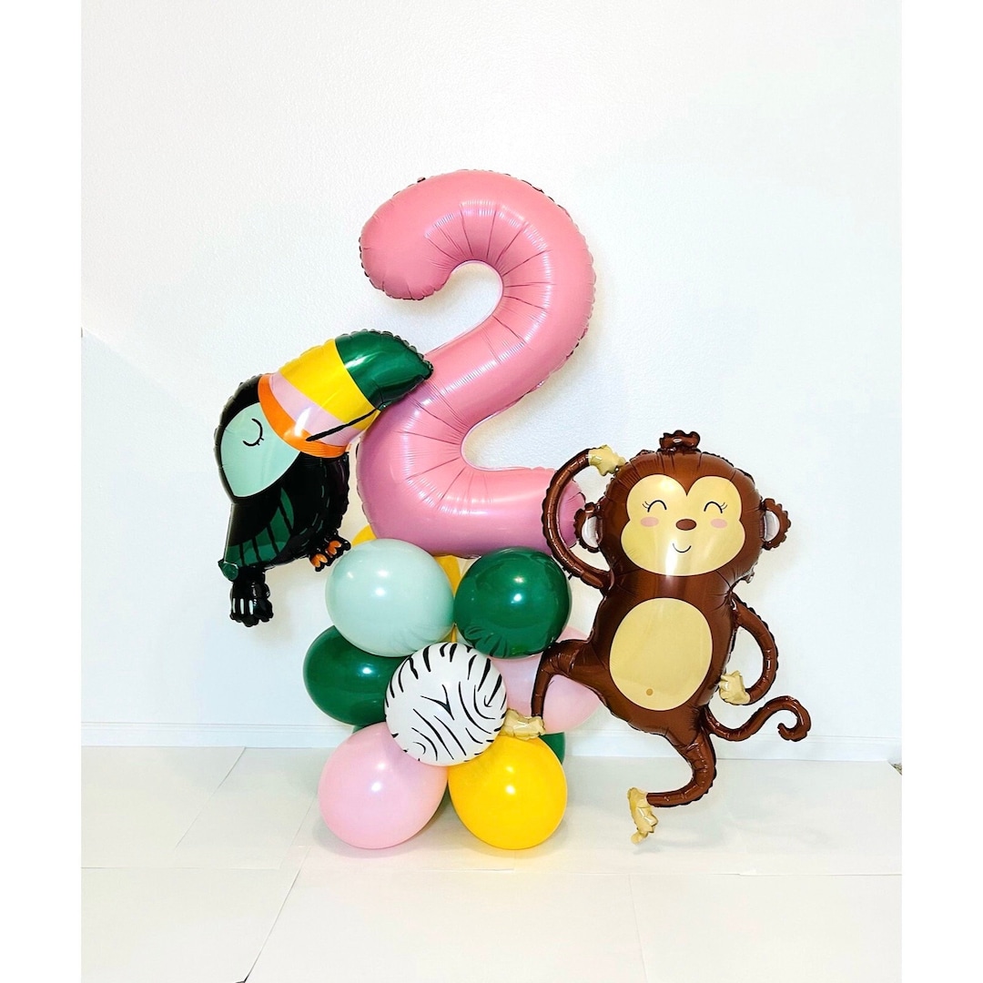Safari Balloon Jungle Balloon, Safari Birthday, Monkey Balloon, Toucan ...