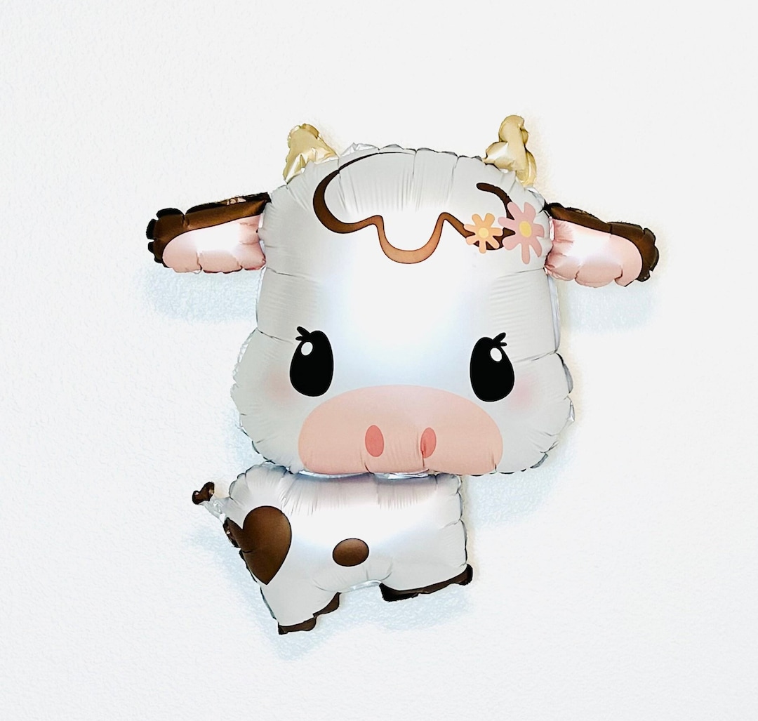 Farm Animal Balloons Cow Balloon Cute Cow Barnyard Birthday Farm ...