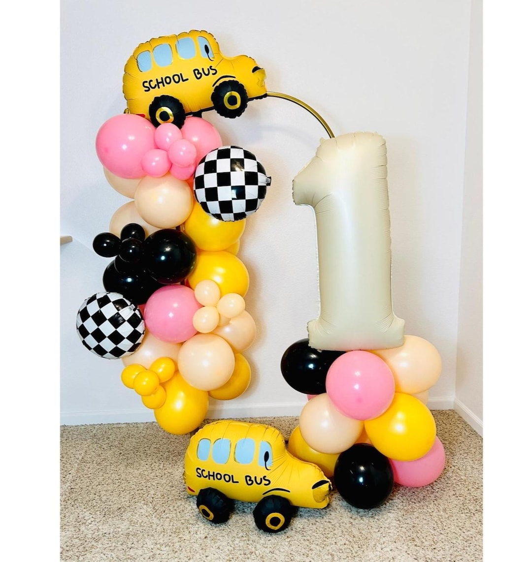 School Bus Party School Bus Balloon 100 Days of School Teacher ...