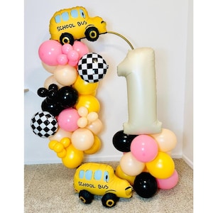 School Bus Party School Bus Balloon 100 Days of School Teacher ...