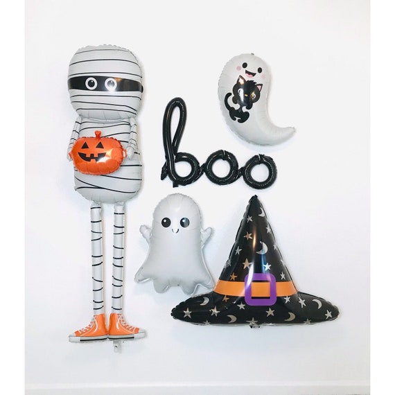 Halloween Balloons, Mummy Balloon, Boo Balloon, Ghost Balloon, Two ...
