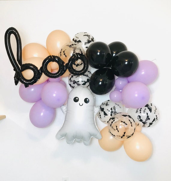 Pastel Halloween Balloon Garland, Boo Im two, Two Spooky Balloon ...