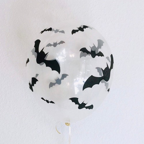 Bat Balloon Bat Latex Black Bat Balloon Halloween Balloons - Etsy