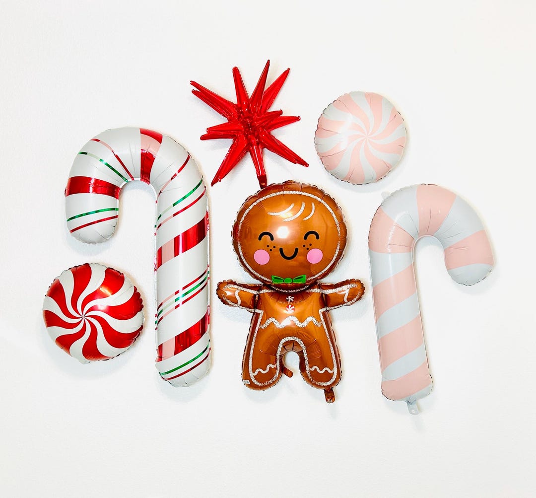 Gingerbread Balloon Gingerbread Man Holiday Balloons Gingerbread Party ...