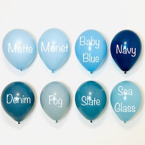 BLUE Balloons Retro Blue Retro Blue Muted Blue Balloon Tuftex Blue ...