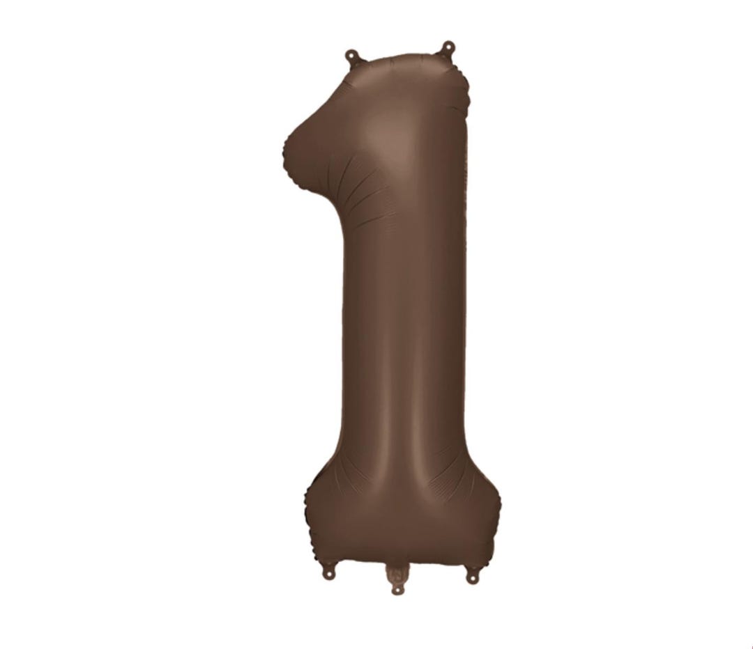 Mocha Number Balloon Dark Brown Numbers First Birthday Photoshoot Brown ...