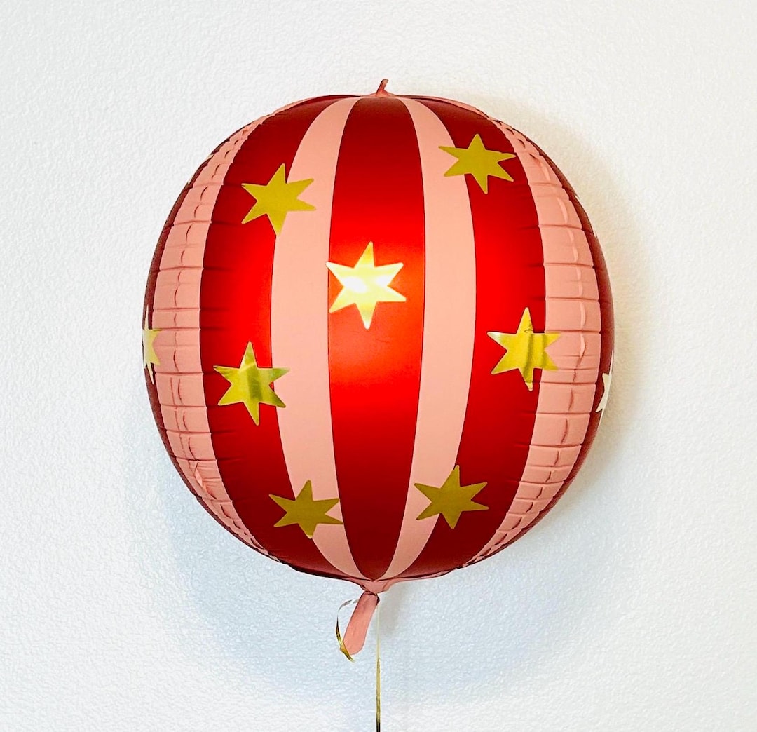 Circus Red Starry Balloon Vintage Circus Birthday Circus Balloons ...