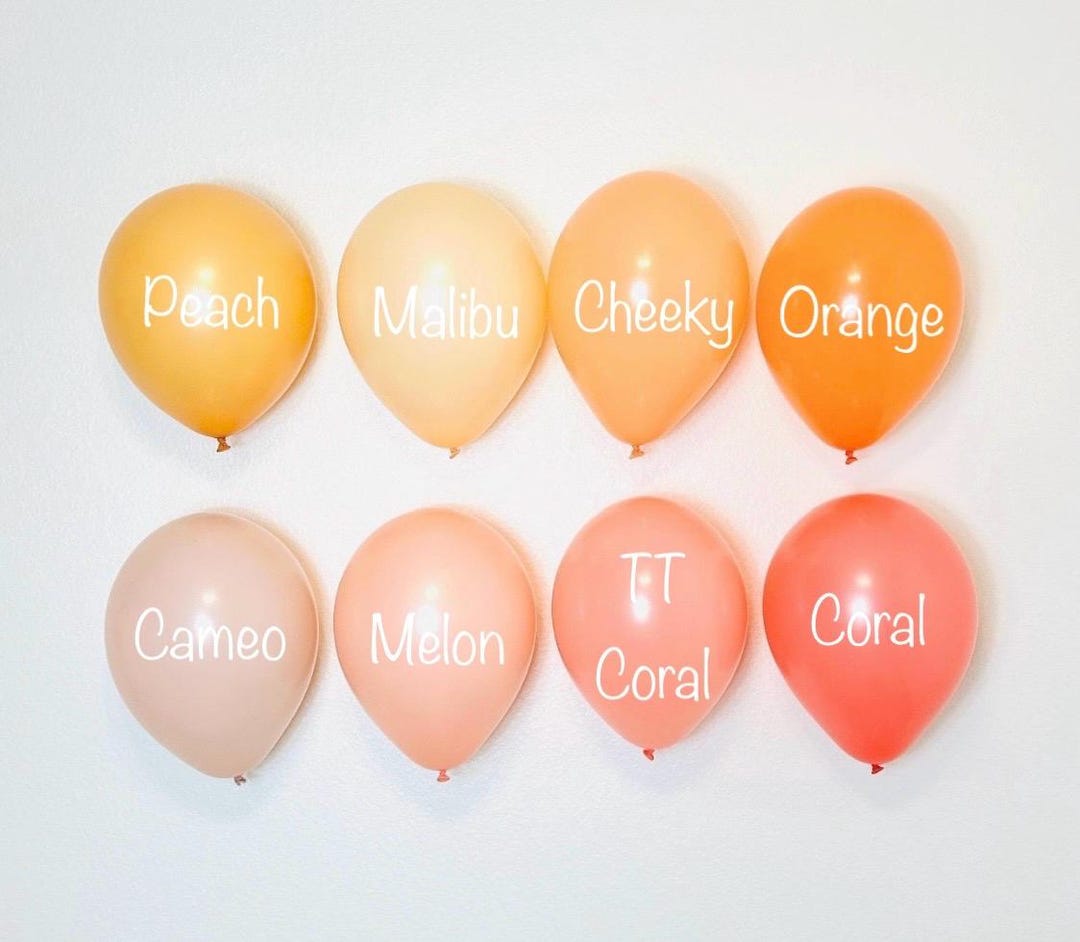 PEACH Balloon Coral Balloon Peaches and Cream Coral Latex Balloon Peach ...
