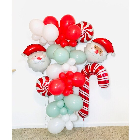 Christmas Balloon Garland, Retro Christmas Garland, Holly Jolly Vibes ...