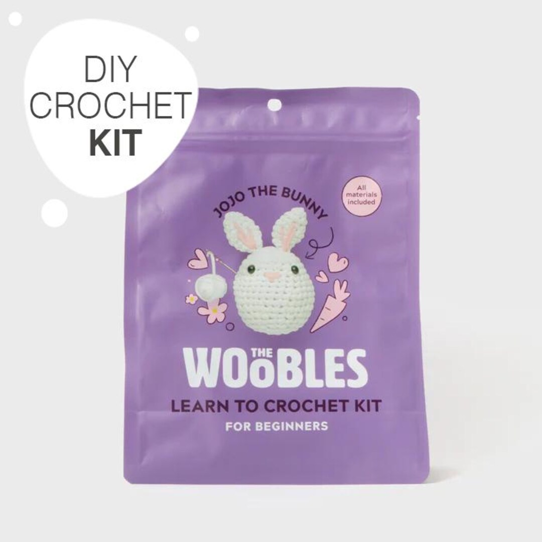 Beginner Crochet Bunny Easy Crochet Starter Kit Crochet Plushie Kit ...