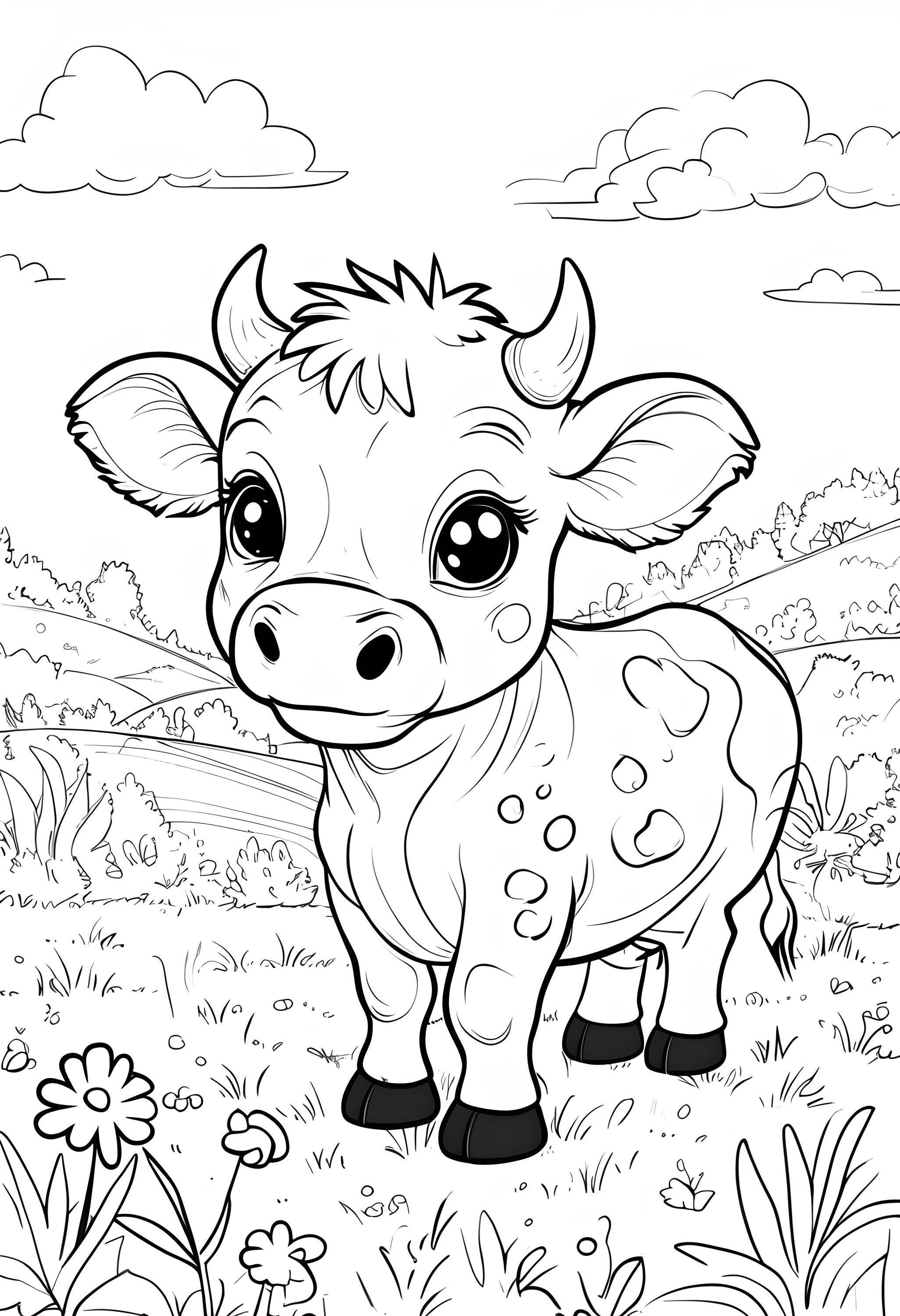 Coloring Book Farm Animals Coloring Pages for Kids Adults Toddlers ...