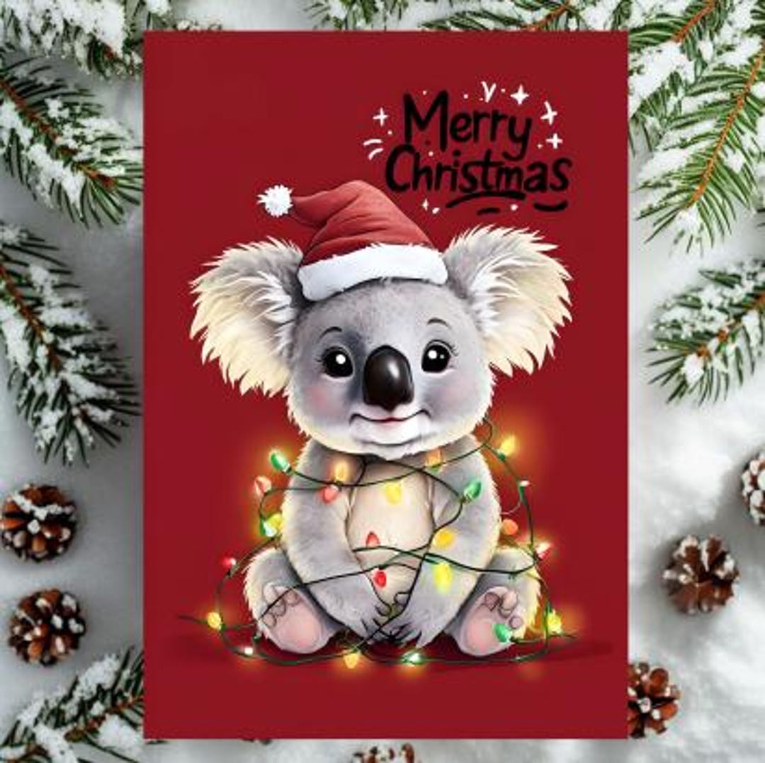 Australian Animal Christmas Cards Funny Aussie Christmas Illustrations ...