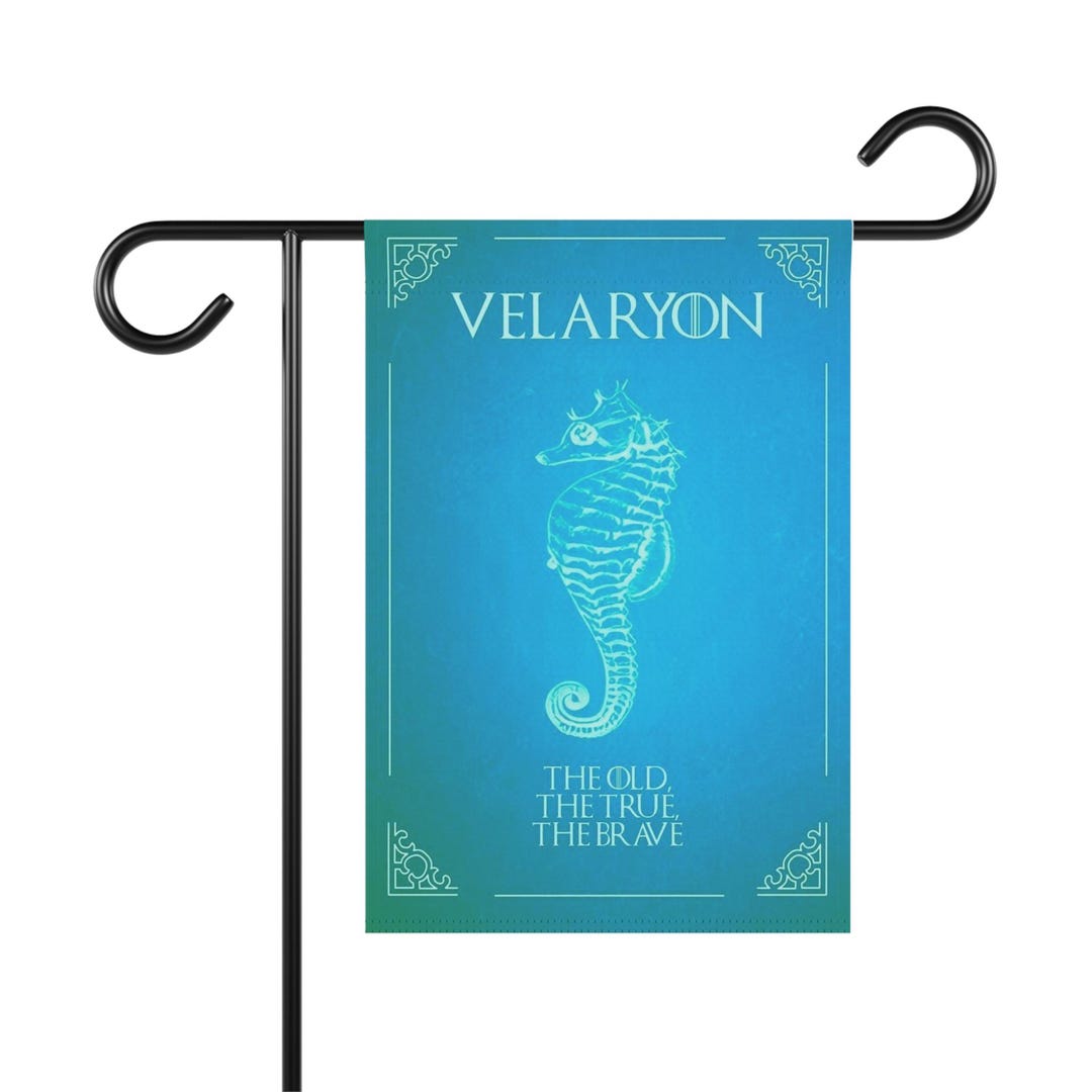 Velaryon Sigil Themed Banner, Velaryon Seahorse Design, Decorative Yard ...