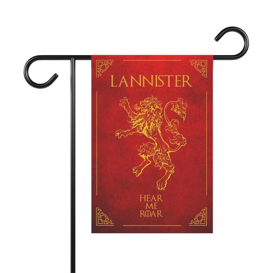 Lannister Sigil Themed Banner, House Banner, Outdoor Decor, Plant Flag ...
