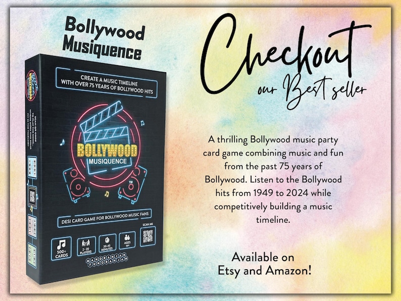 70s 80s Bollywood Music Bingo - 100 Printable Bingo Cards - Bollywood ...