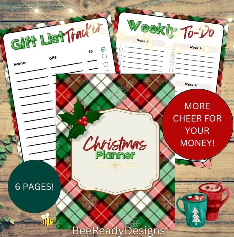 Christmas Planner Bundle Kit | Printable December Calendar, Gift List ...