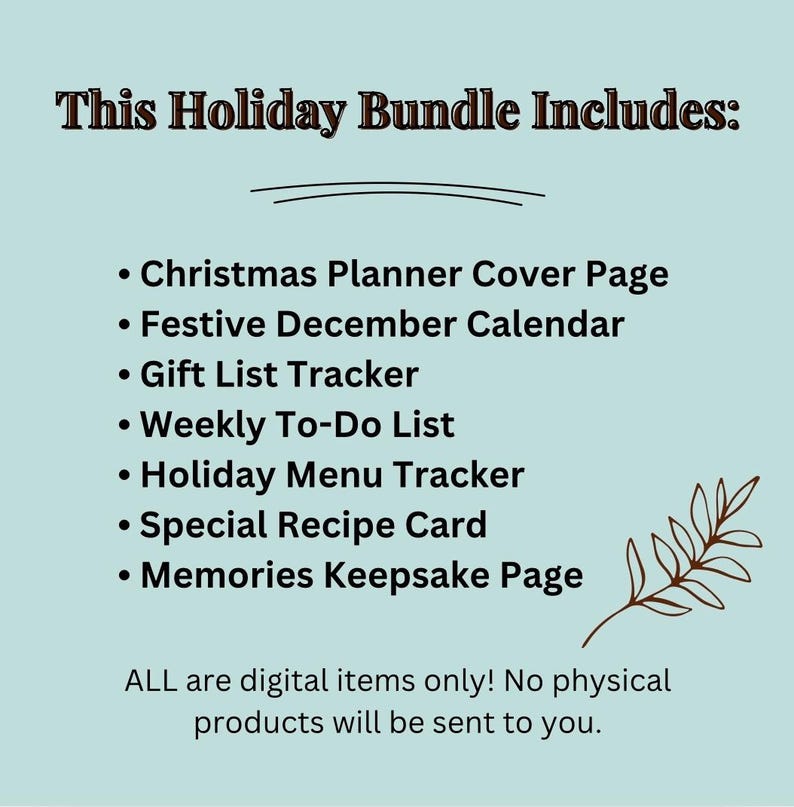 Christmas Planner Bundle Kit | Printable December Calendar, Gift List ...