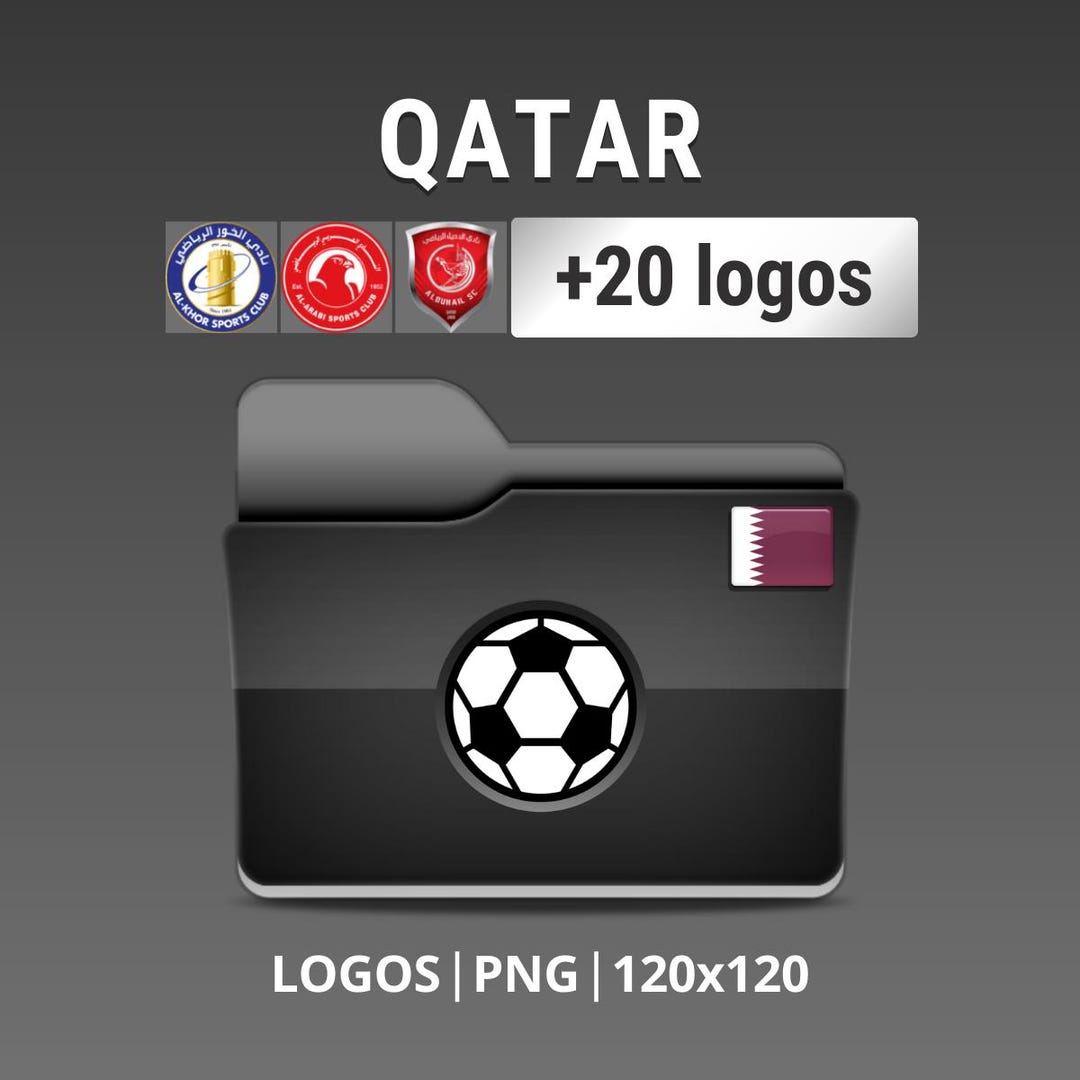 Qatar Pack of 20 Qatari Football Club Logos Qatar Stars League - Etsy
