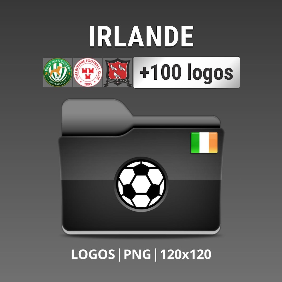 Ireland - Pack of 100 Irish Football Club Logos - Airtricity League - Etsy