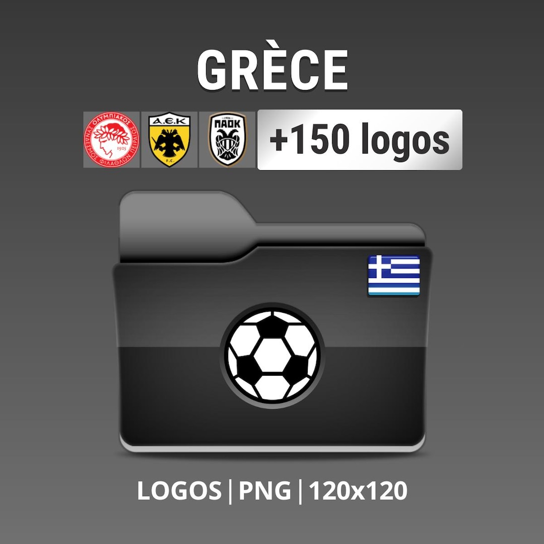 Greece - Pack of 150 Greek Football Club Logos - Superleague Elláda - Etsy
