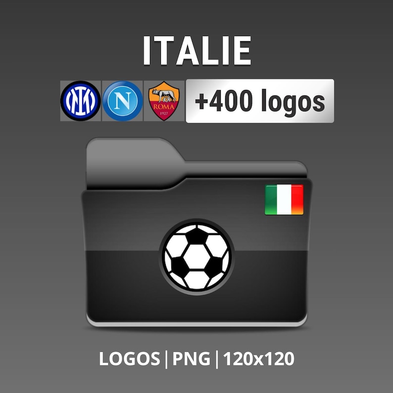 Italy - Pack of 400 Italian Football Club Logos - Serie A - Etsy Australia