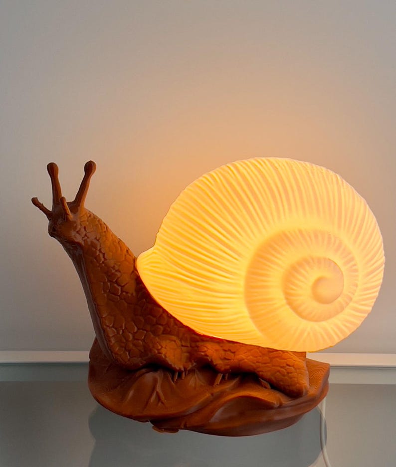 Snail Lamp -decorative USB Night Light for Home or Office - 3D Printed ...