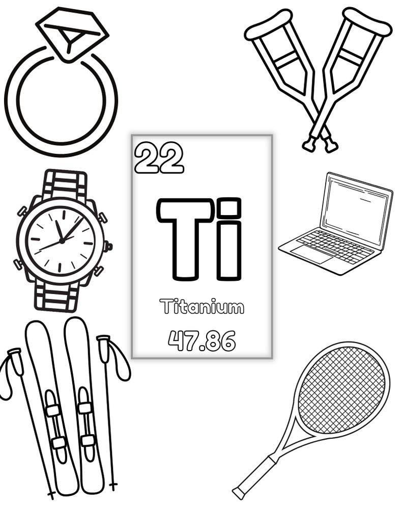 Periodic Table of Elements Coloring Book - Etsy