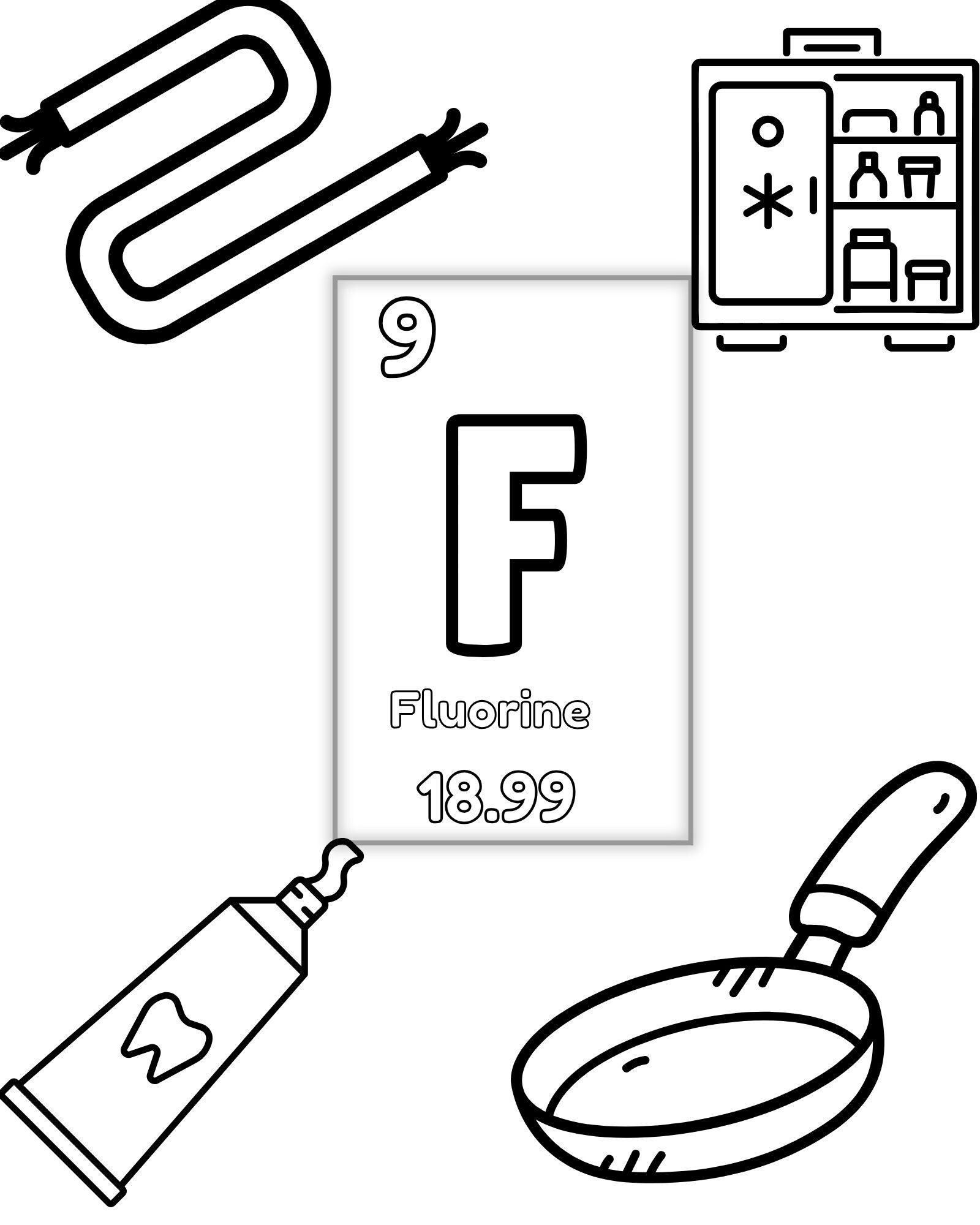 Periodic Table of Elements Coloring Book - Etsy